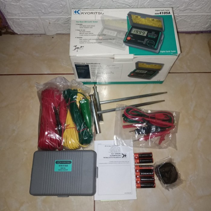 Jual KYORITSU 4105A DIGITAL Earth Tester / Grounding Megger Tester 4105 ...
