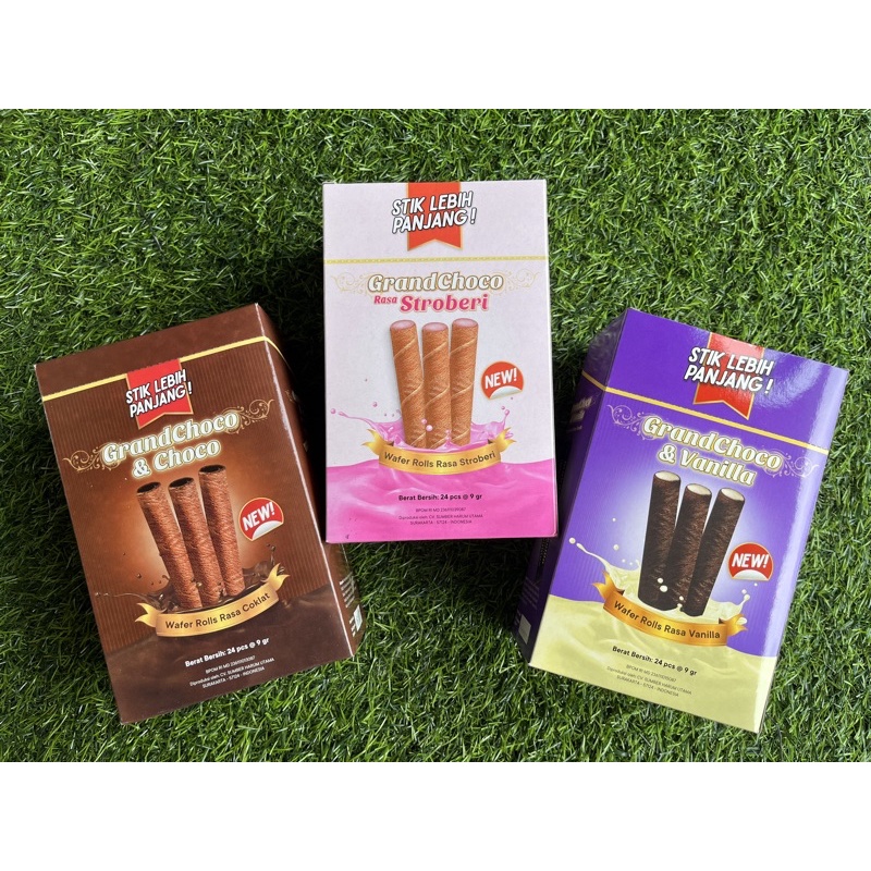 Jual GRAND CHOCO WAFER ROLL - 24pcs | Shopee Indonesia