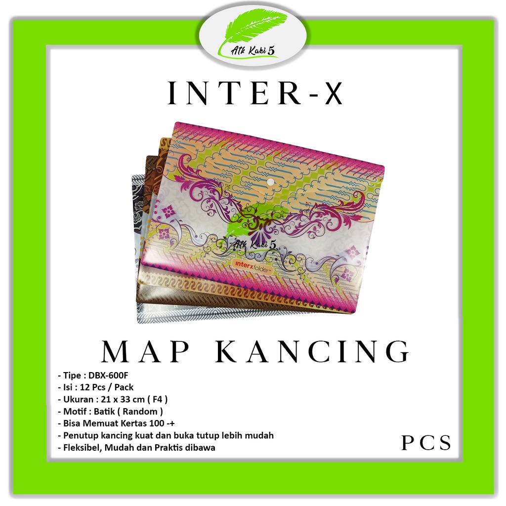 Jual INTER X FOLDER One - Map Kancing Motif Batik DBX-600f - PCS ...