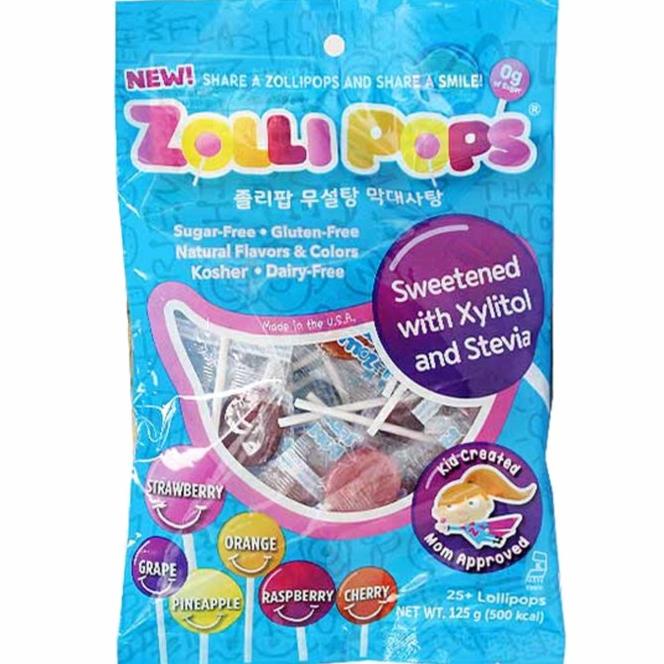 Jual Discount Zolli Pops Sweetened Xylitol Stevia Sugar Free Lollipop ...