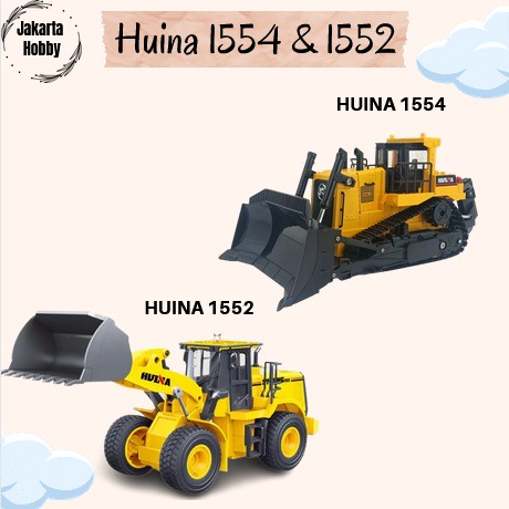 Jual RC Bulldozer Huina 1554 1552 1/16 Mainan Anak Konstruksi Alat ...
