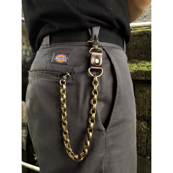 Jual Double Chain Wallet Leather Hook / Rantai Dompet Kulit | Shopee ...
