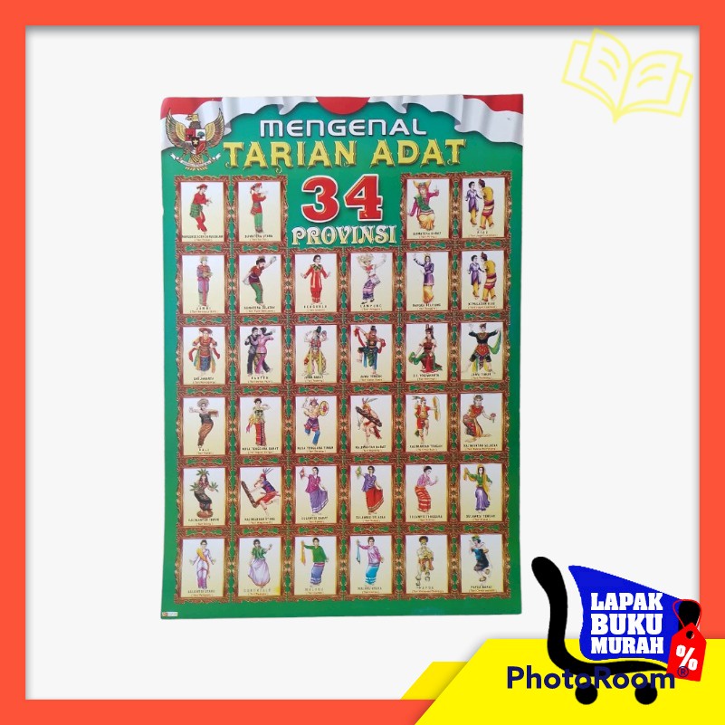 Jual Poster Edukasi Anak Mengenal Tarian Adat 34 Provinsi | Shopee ...
