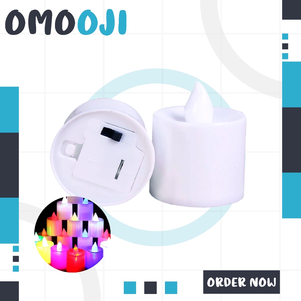 Jual Omooji - Lilin LED Lampu Elektrik/Candle Light/Dekorasi Warna ...