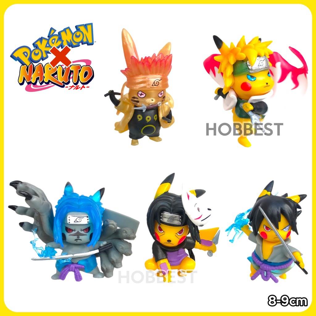 Jual Action Figure POKEMON x NARUTO - Miniatur Topper Kue Pajangan ...