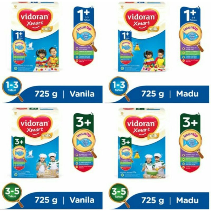 Jual Vidoran Xmart Milk 1+/3+rasa madu/ vanilla 700 gr | Shopee Indonesia