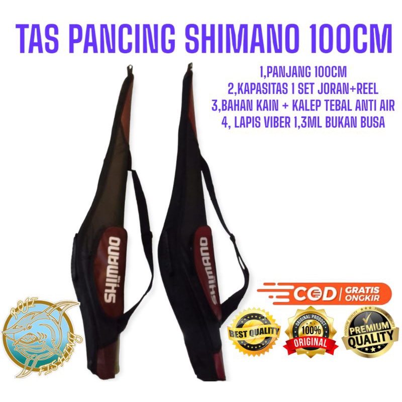 Jual tas pancing Shimano/hard case/tas joran 100cm premium / 1set joran ...
