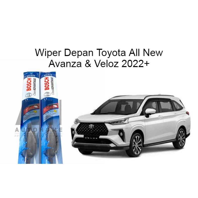 Jual Wiper Depan Frameless Toyota All New Avanza & Veloz 2022+ - Bosch Clear Advantage 24 16 ...