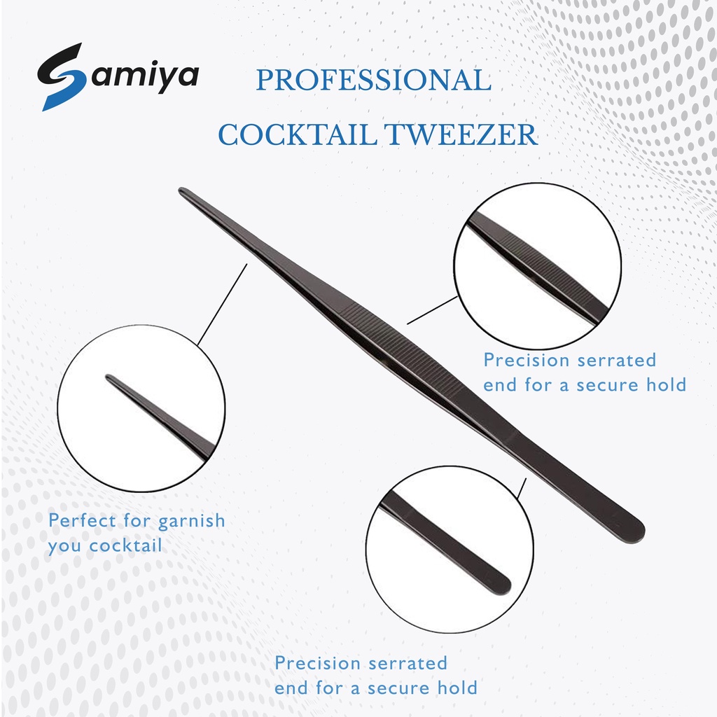 Jual pinset cocktail tweezers premium quality stainless 304 / tweezer ...