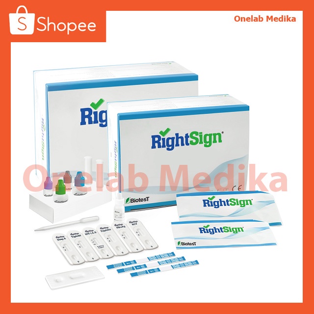 Jual Alat Test Typhoid IgG/IgM Device RightSign ITYP-C32 Test Typhoid ...