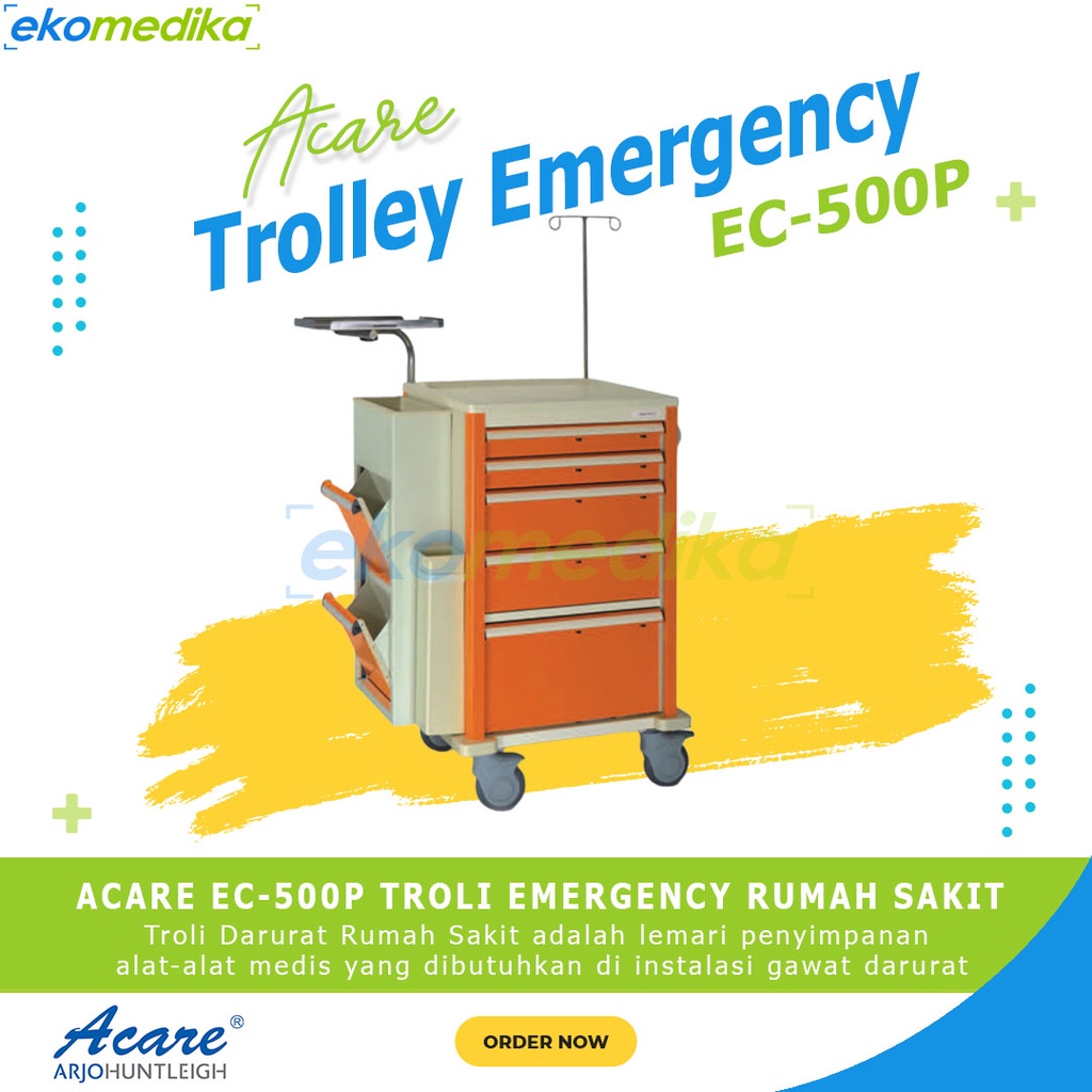 Jual Acare EC-500P - Emergency Trolley - Troli Darurat Rumah Sakit ...