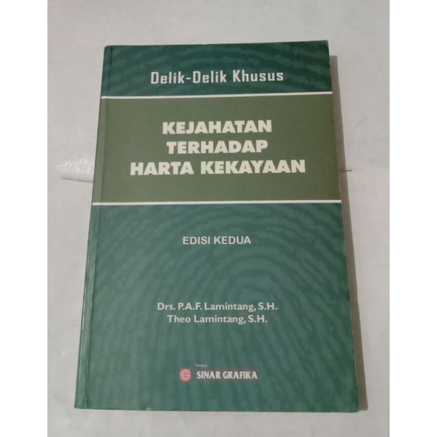 Jual Delik - delik khusus: Kejahatan terhadap Harta Kekayaan Edisi ...