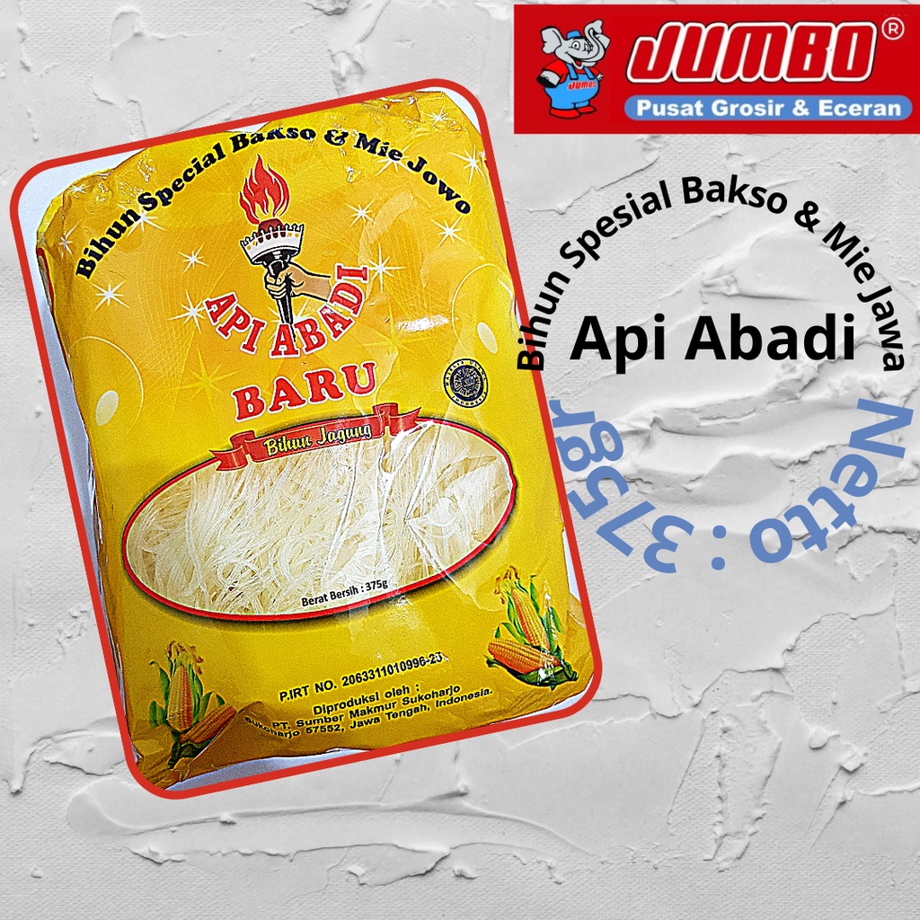 Jual Bihun Jagung API ABADI 350 gr / Bihun Spesial Bakso & Mie Jawa ...