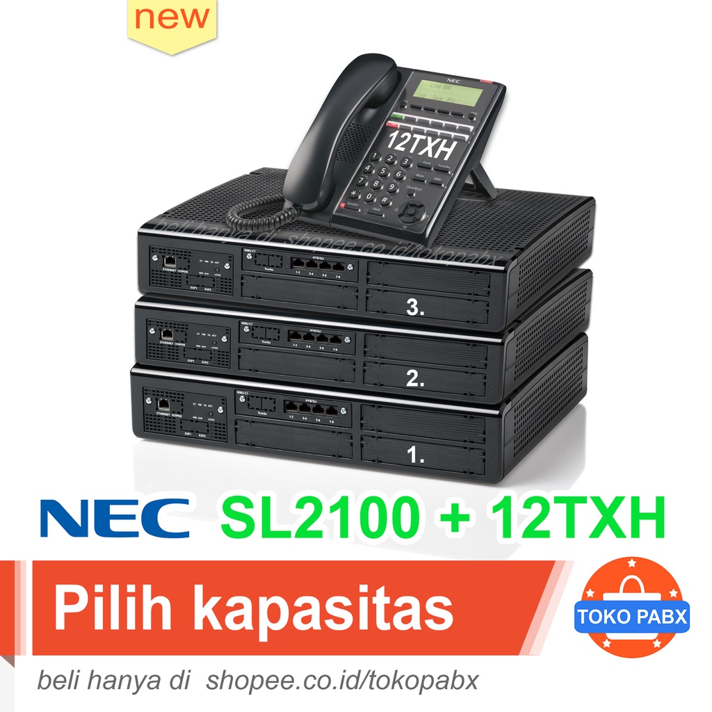 Jual Pabx NEC SL2100 3 central include Telepon Digital 12TXH | Shopee Indonesia