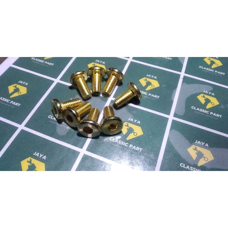 Jual BAUT PIRINGAN CAKRAM KLX CHROME GOLD PNP UNIVERSAL PNP CB/GL/MP/TIGER | Shopee Indonesia