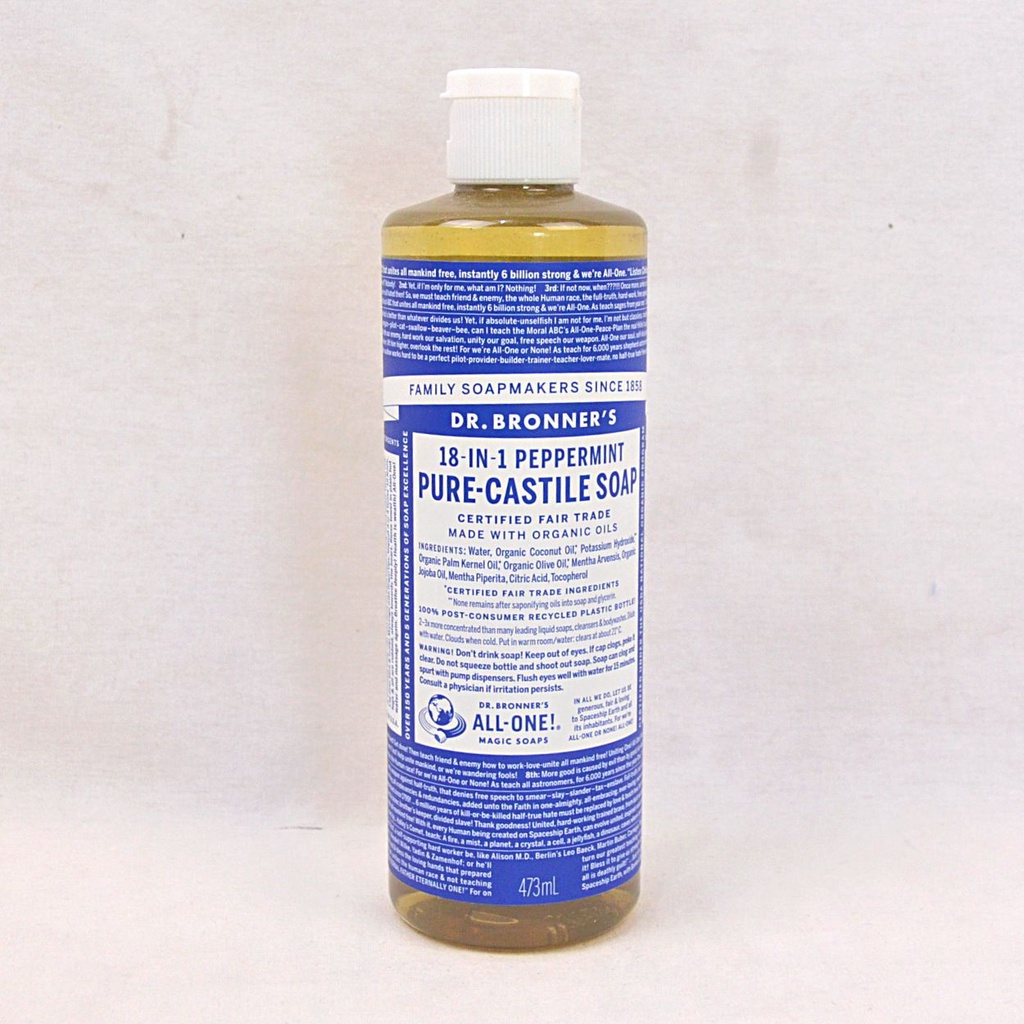 Jual DR.Bronners Sabun Organik Castile Liquid Soap Peppermint 473ml ...