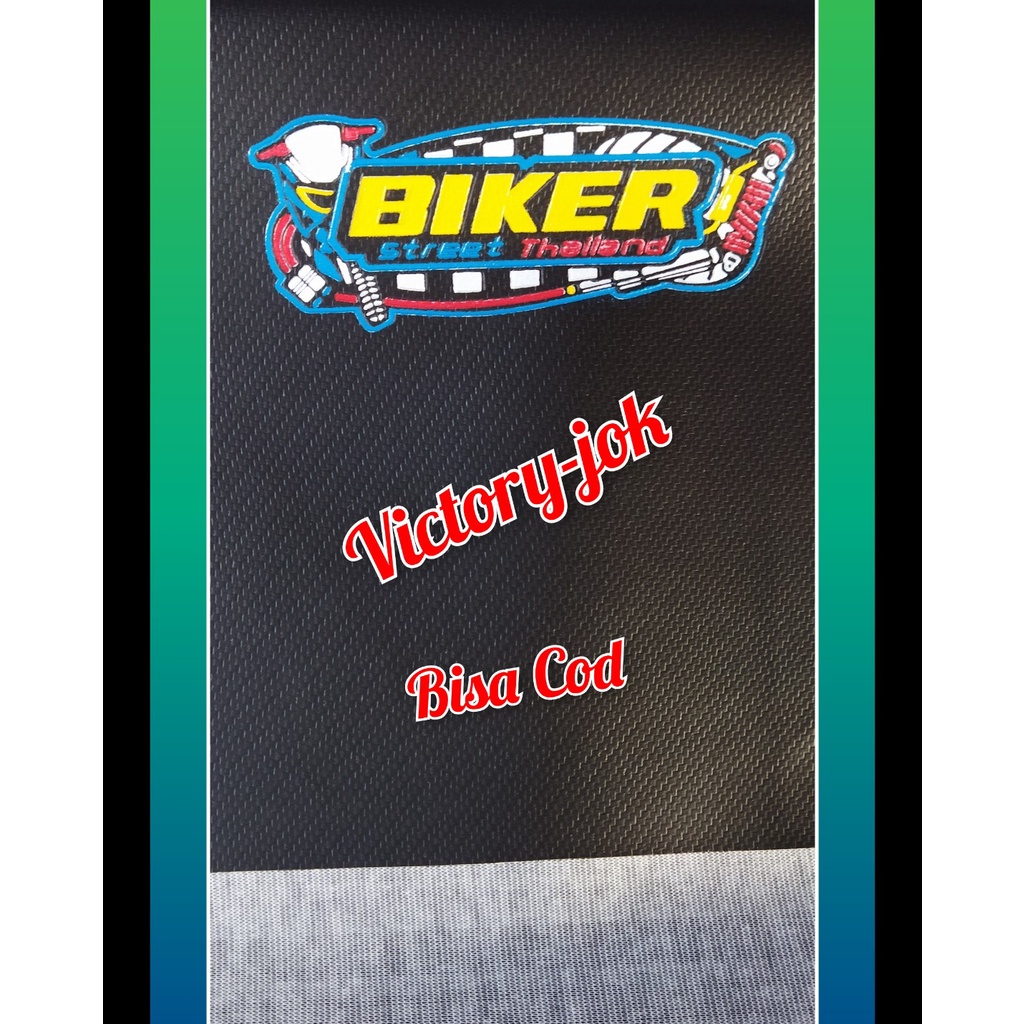 Jual Kulit Jok Motor Spon Logo BIKER / Kulit Jok Motor Murah / Victory ...