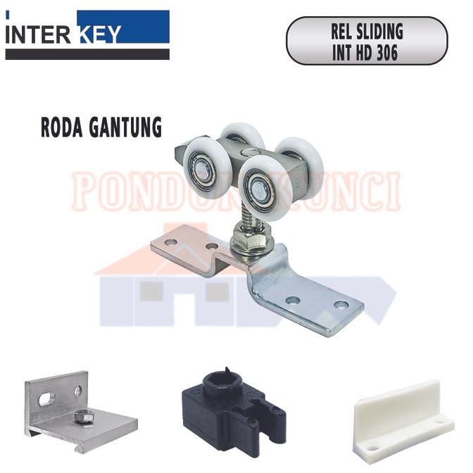 Jual Track/Rel Sliding Door Aluminium Interkey Int6 Hd 3000Mm (Komplit Set) | Shopee Indonesia