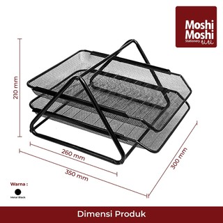 Jual Document Tray Desk Storage Foldable 2 Tiers Rak Kertas File ...