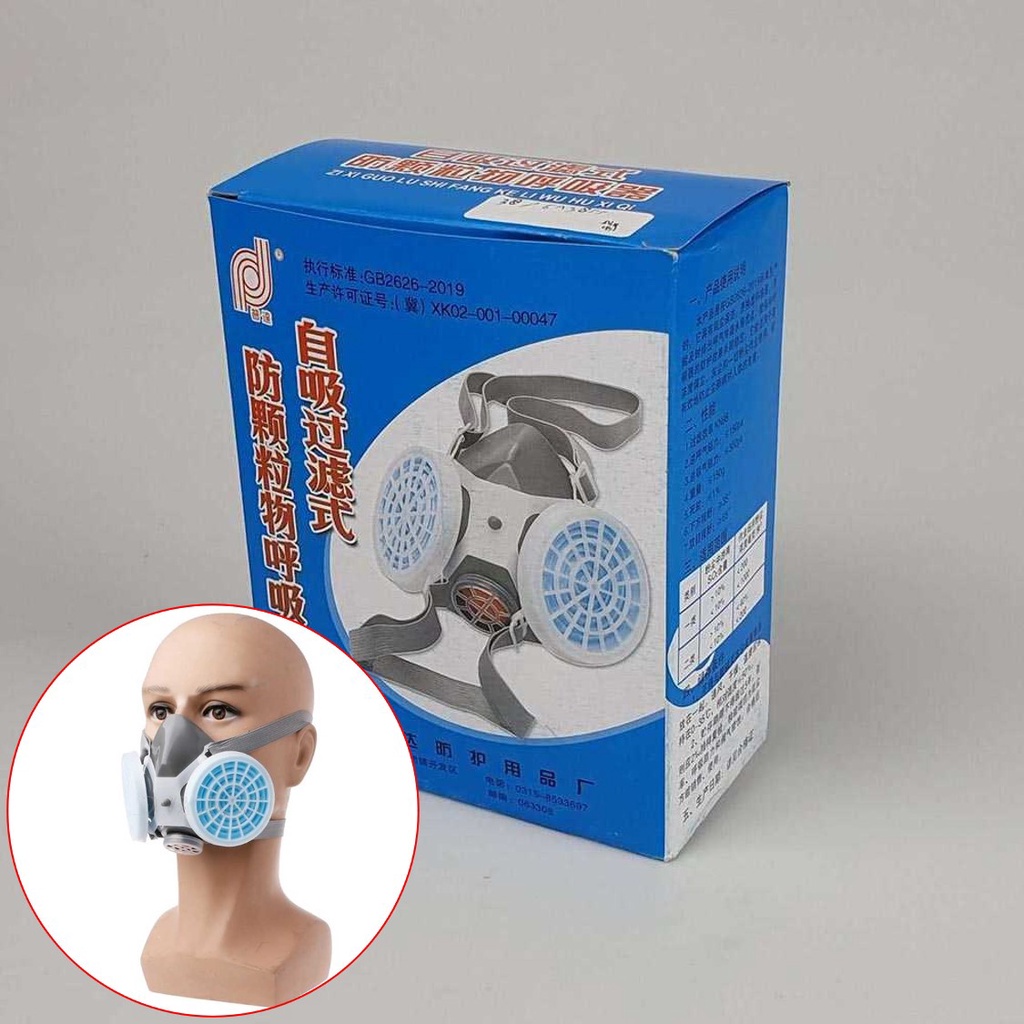 Jual [BISA COD] Masker Gas Cat Semprot 6200 Respirator Karbon Kartrid ...