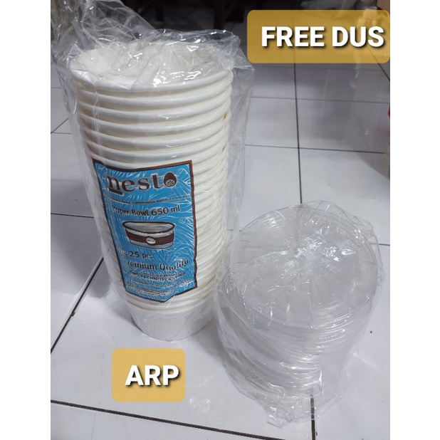 Jual paperbowl 650ml S BUBBLE HARGA MANGKOK SAJA/mangkok paper 650ml ...