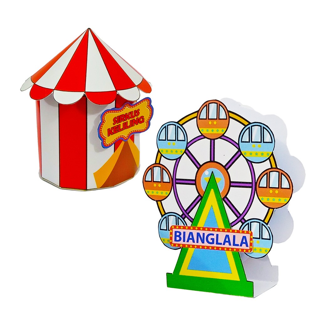 Jual Papercraft Papermodel Tenda Sirkus dan Wahana Bianglala | Shopee ...
