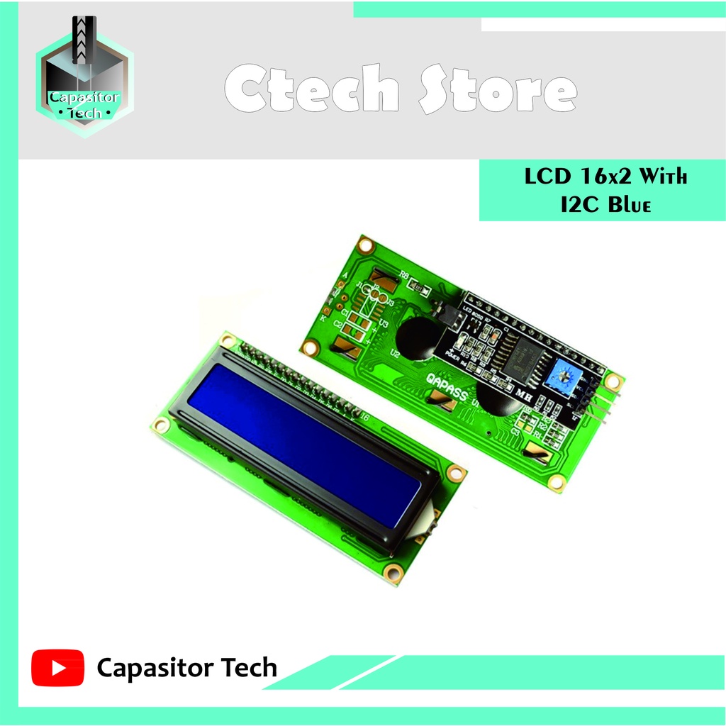 Jual LCD 16x2 Blue Backlight with I2C Module | Shopee Indonesia
