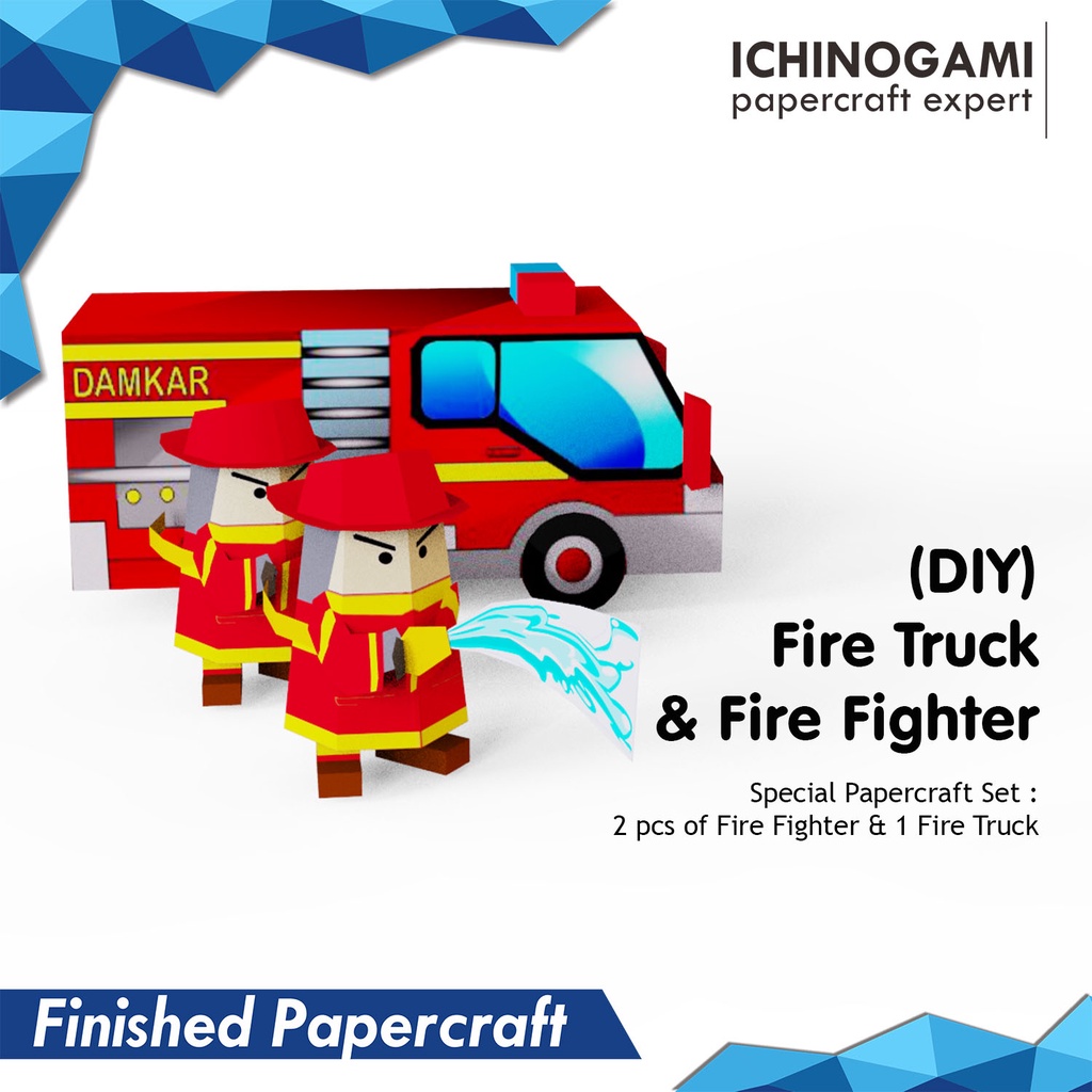 Jual SEMARAK JBL - Papercraft (DIY) FIre Fighter & Fire Truck | Shopee ...
