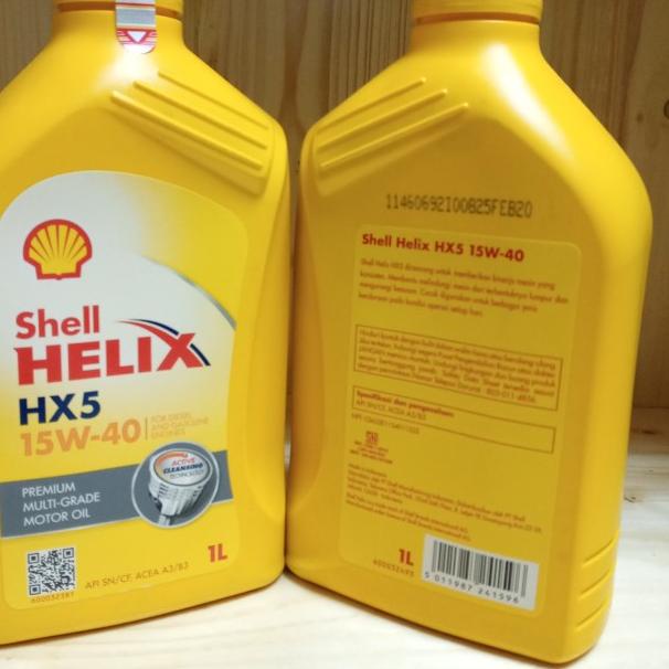 Jual SHELL HELIX HX5 SAE 15W-40 [1 LITER] | Shopee Indonesia