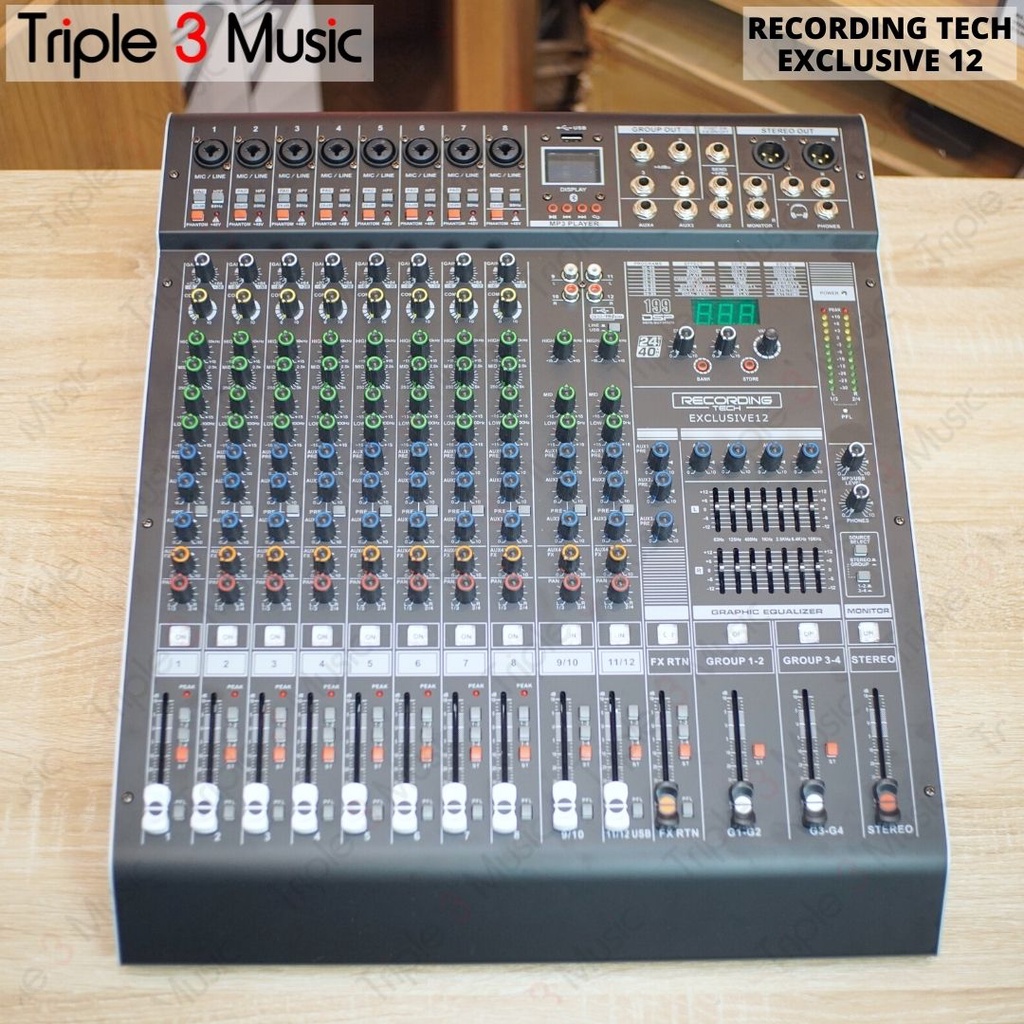 Jual Recording Tech RT Exclusive 12 - Mixer Audio 12 Channel 199DSP ...