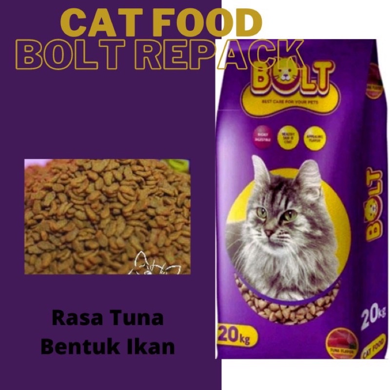 Jual Bolt Cat Food Makanan Kucing 1 KG //// 800 GRAM Repack | Shopee ...