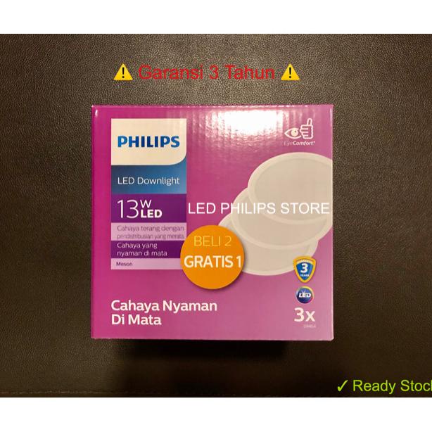 Jual PHILIPS Led Downlight Multipack Meson 13 Watt Putih 6500K 13 W ...