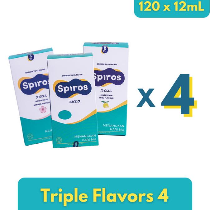 Jual SPIROS Triple Flavour Bundle (x4) ---TERBARU--- | Shopee Indonesia