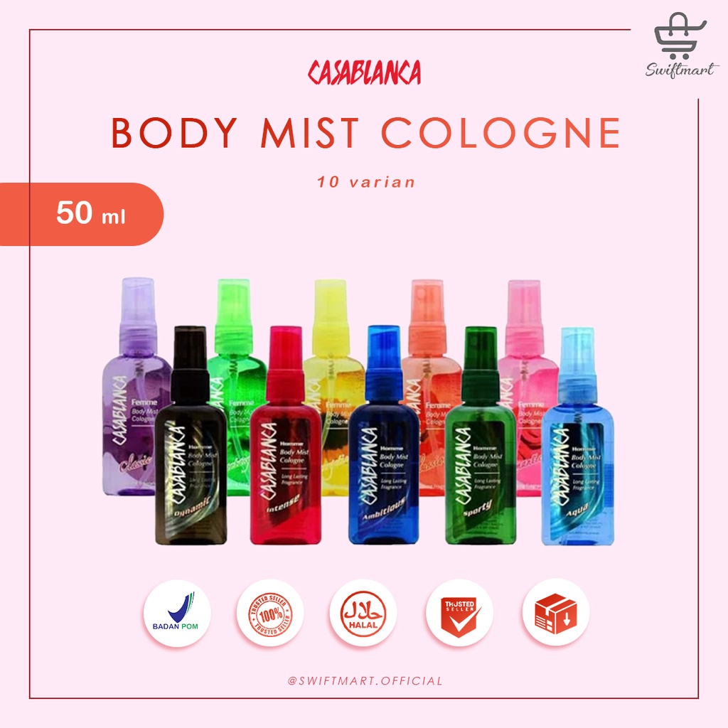 Jual CASABLANCA BODY MIST COLOGNE (50ml) | Shopee Indonesia