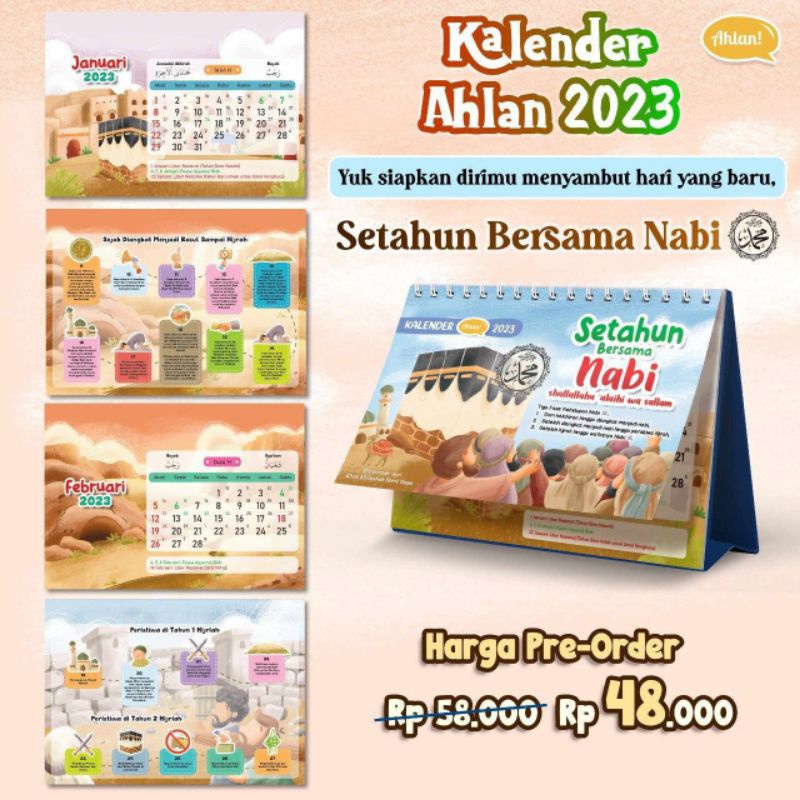 Jual Kalender Ahlan 2023 " Setahun Bersama Nabi" | Shopee Indonesia