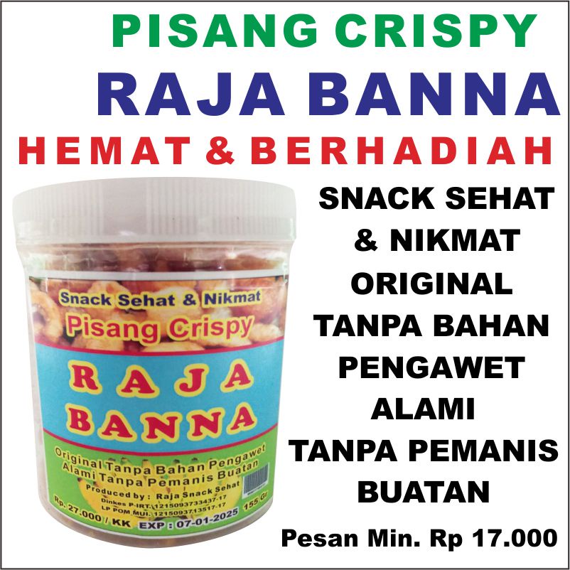 Jual RAMBAK PISANG CRISPY RAJA BANNA KERIPIK Istimewa Snack Sehat dan ...
