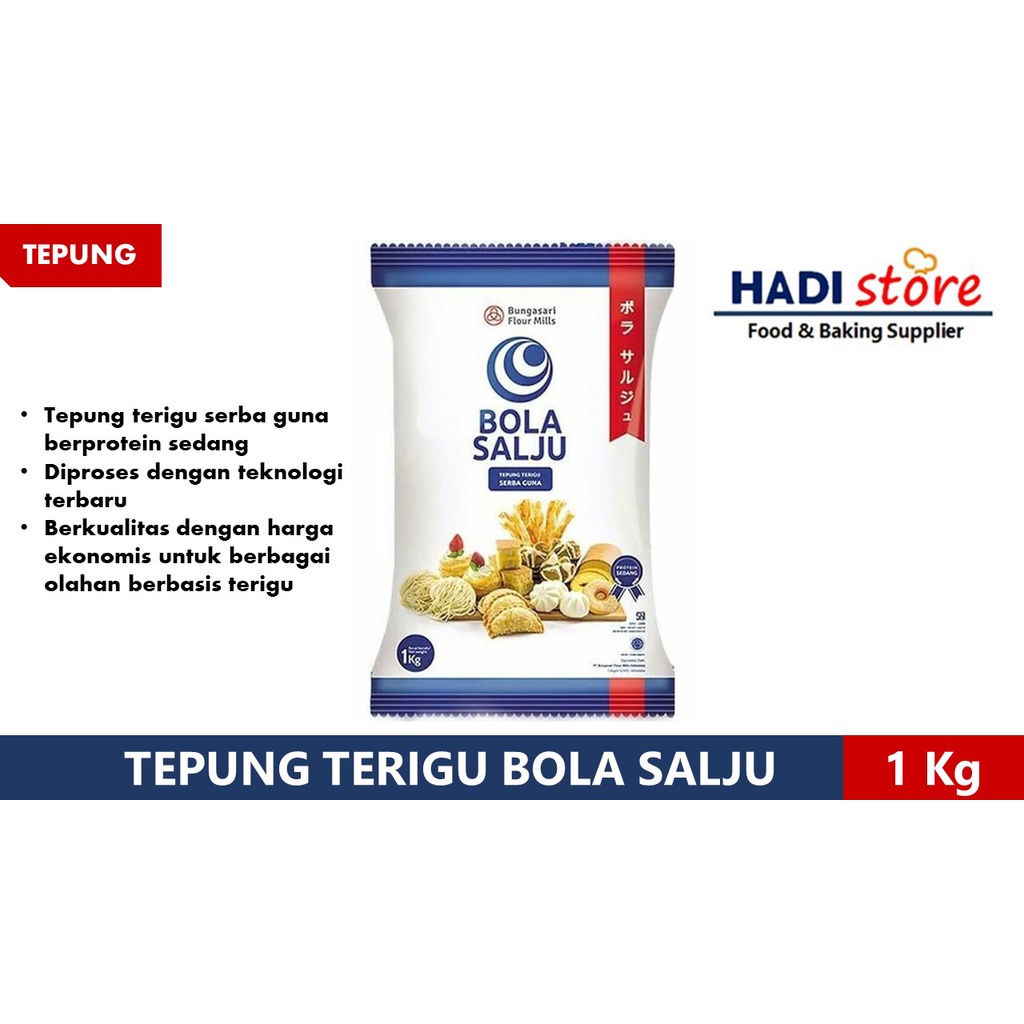 Jual TEPUNG TERIGU BOLA SALJU PREMIUM SERBA GUNA - 1 KG | Shopee Indonesia
