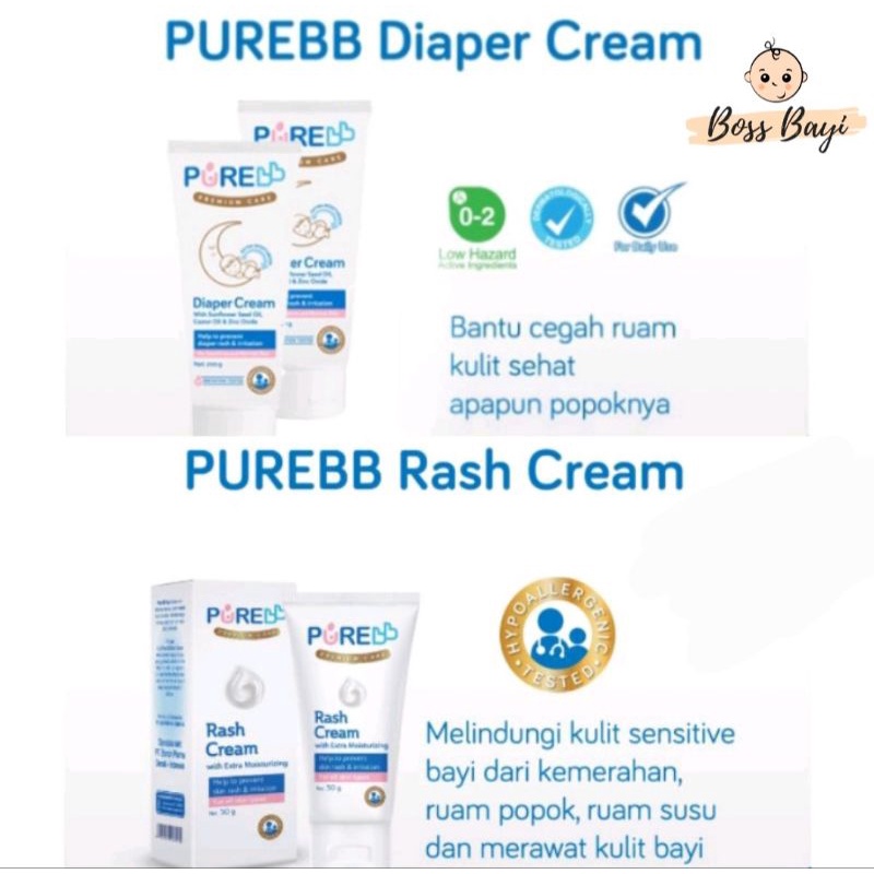 Jual PUREBB - Pure Baby Diaper | Rash Cream / Krim untuk ruam bayi anak ...