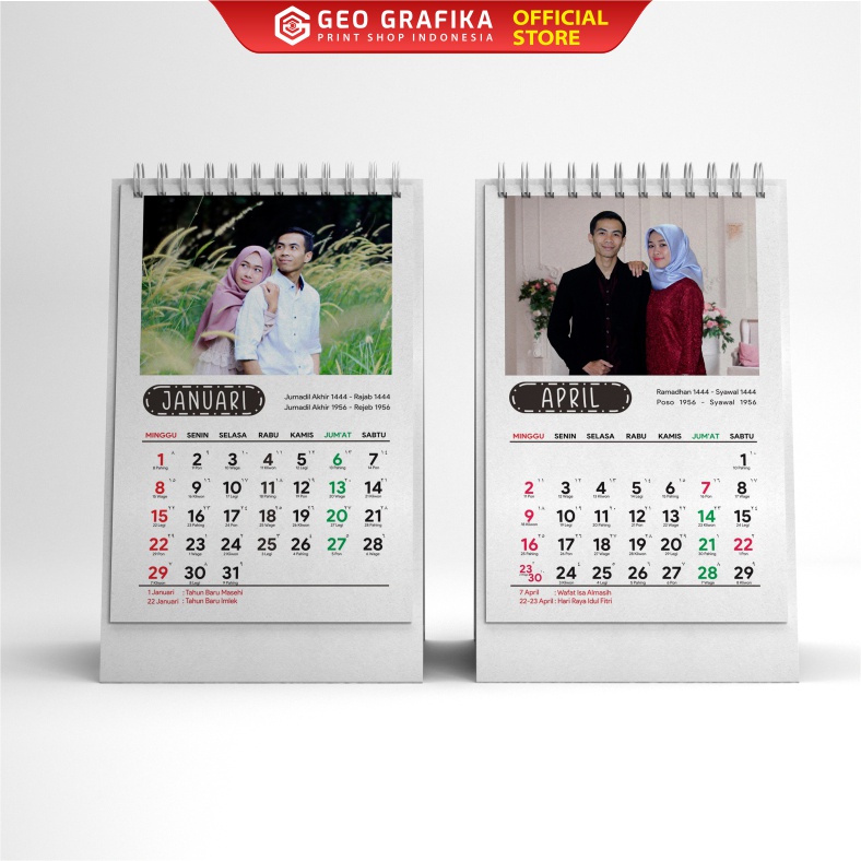 Jual Kalender Meja Mini Kalender Duduk Mini Custom Foto Sendiri Tahun ...
