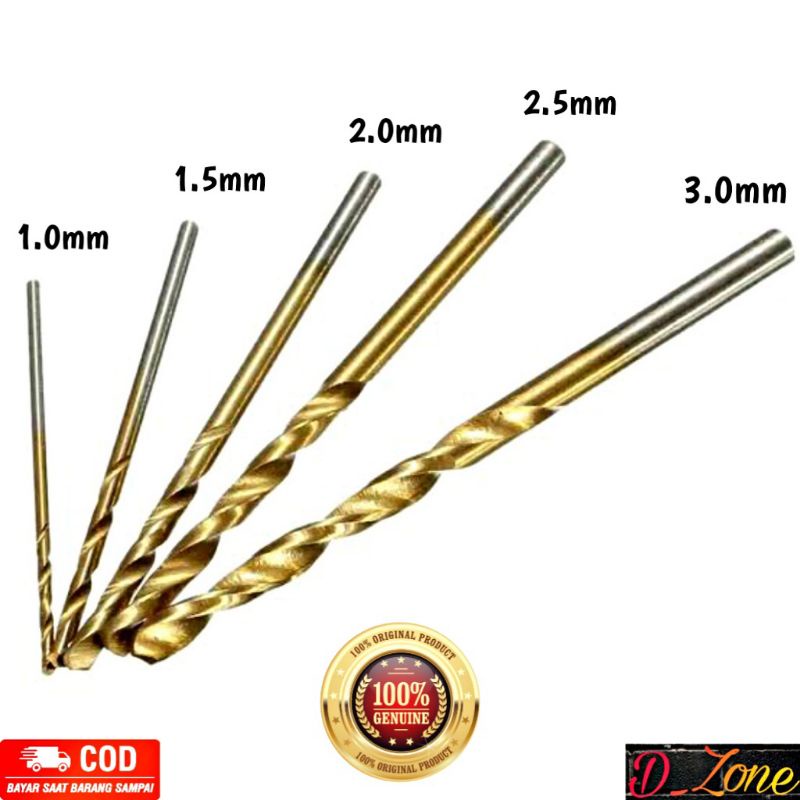 Jual Mata Bor Kayu Aluminium Plastik Plat Titanium HSS 1 - 3 mm ...