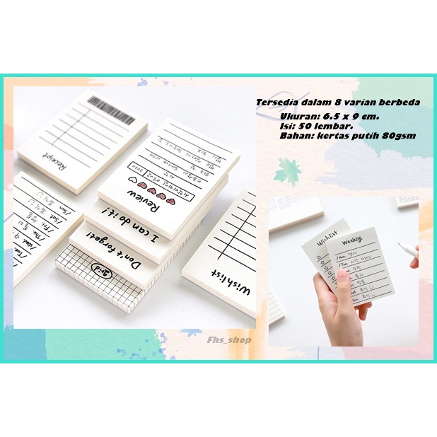 Jual Memo Pad Memo Alat Tulis Memo Pad Aesthetic Memo Pad To Do List Twilight Day Basic White ...