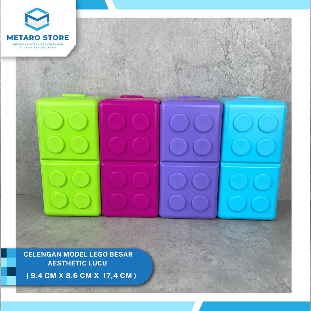 Jual METARO CELENGAN PLASTIK MODEL LEGO BESAR COIN BANK MAINAN ANAK ...