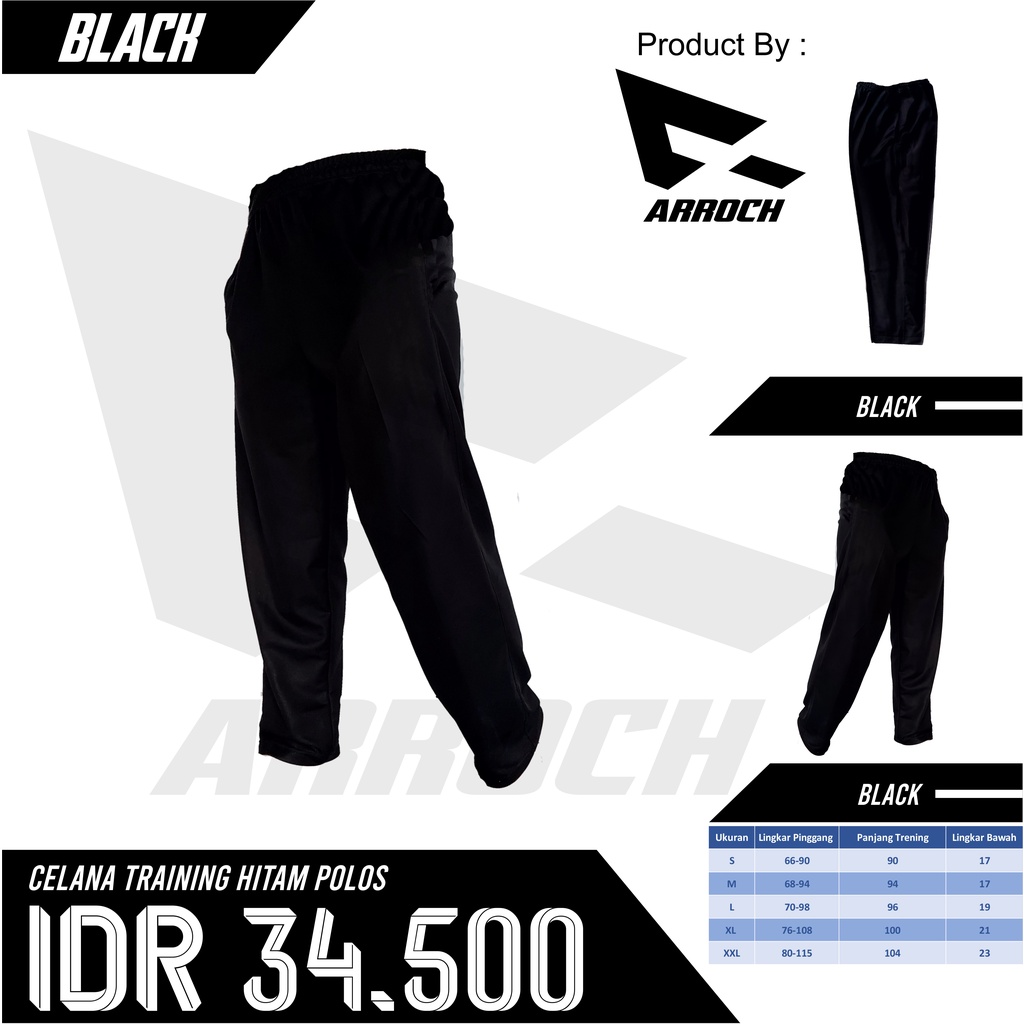 Jual Celana training trening warna hitam polos | Shopee Indonesia