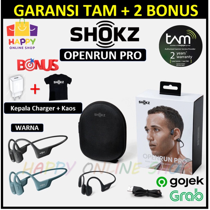 Jual Shokz Openrun Pro Wireless Bone Conduction Headphone Open Run Pro ...