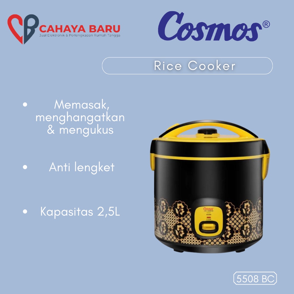 Jual COSMOS RICE COOKER CRJ 5508 BC | Shopee Indonesia