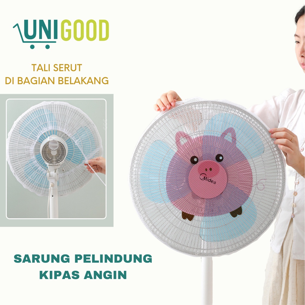 Jual UNIGOOD - Sarung Pelindung Kipas Angin Jaring Anti Debu Fan Cover ...
