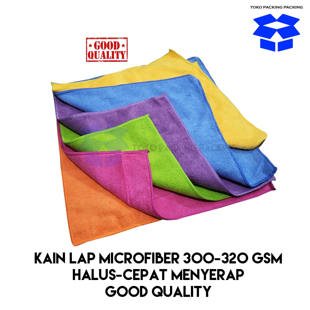 Jual Kain Lap Microfiber 35 x 35 cm Micro Fiber Halus Dapur Motor Mobil ...