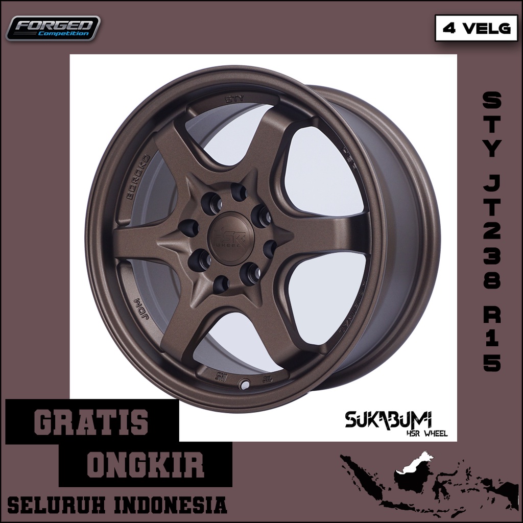 Jual Velg Mobil JDM Look R15 Untuk Brio, Picanto, March, dll HSR STY ...