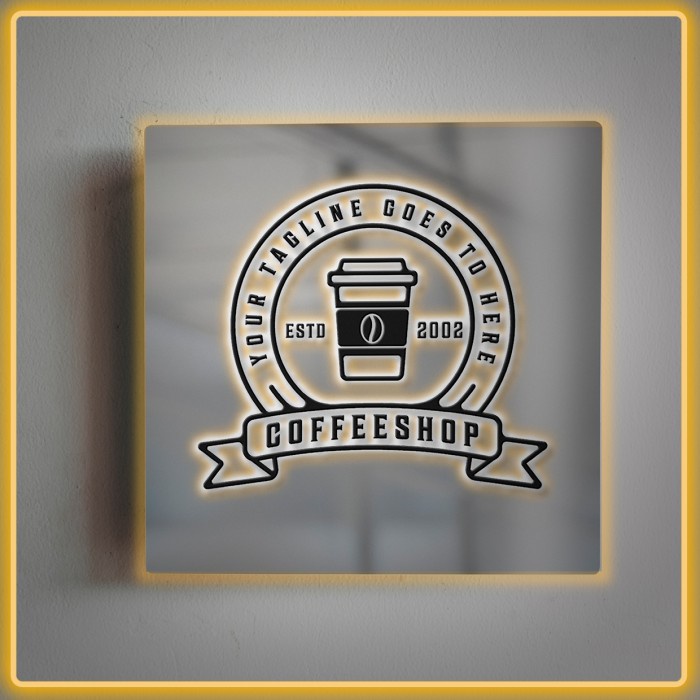 Jual Premium Signage Box Backlight Logo Dekorasi Dinding Ukuran 20X50 ...