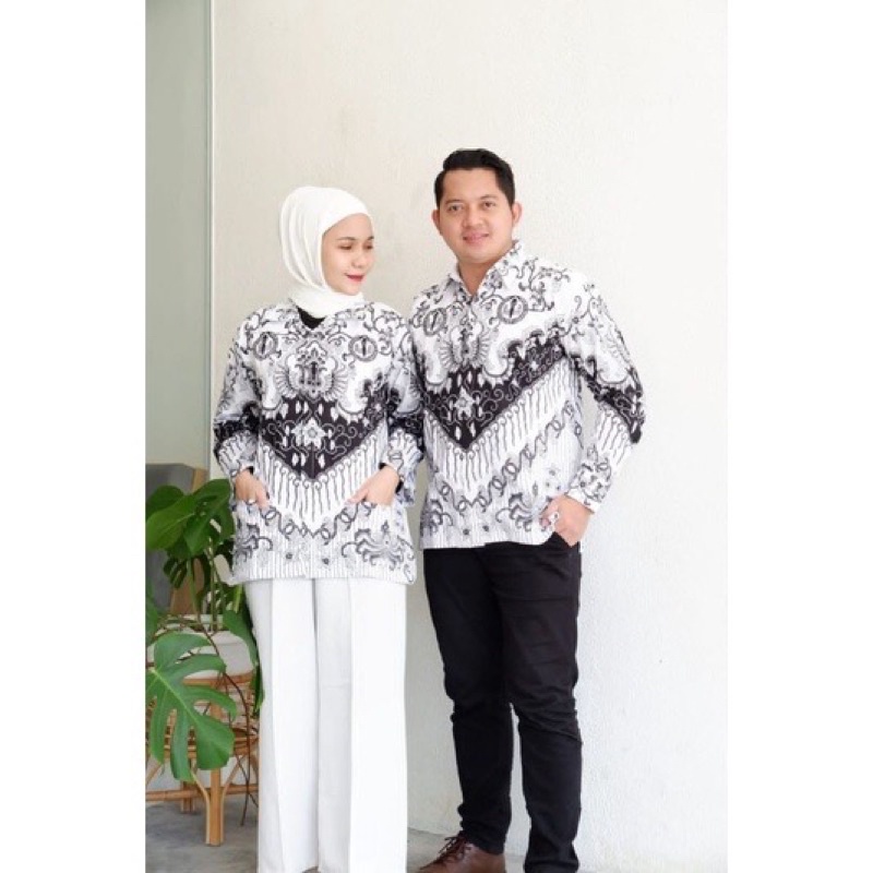 Jual SERAGAM BATIK PGRI terbaru 2022 PRIA WANITA LAPIS PURING | Shopee Indonesia